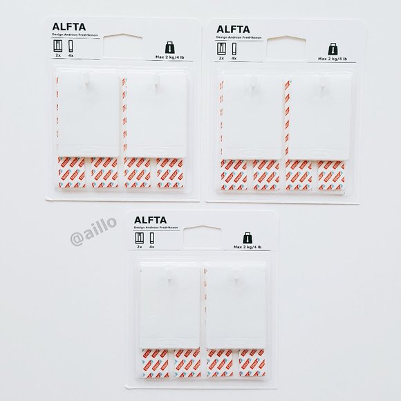IKEA | Accents | 3 Ikea Alfta Adhesive Hooks For Frame 6 Pack | Poshmark